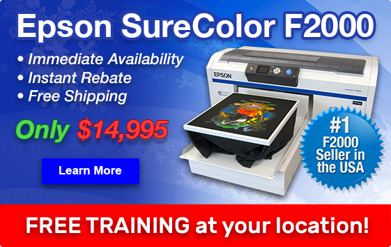 Epson F2000 DTG Printer - Direct To Garment Source | Equipment Zone